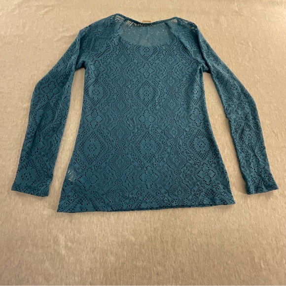 Mudd | Tops | Vintage Mudd Y2k Style Womens Long Sleeve Lace Sheer Top ...